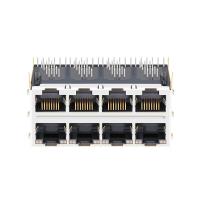 China JX20-0254NL 2x4 Port 10/100 Base-T G/O Led ICM Connector RJ45 Magnetic Jack for sale