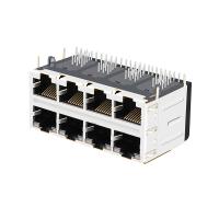 China JX20-0254NL 2x4 Port 10/100 Base-T G/O Led ICM Connector RJ45 Magnetic Jack for sale