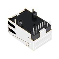 China JP006821UNL 100 Base-TX Fast Ethernet 1x1 Tab-UP with LEDs 8-pin RJ45 for sale