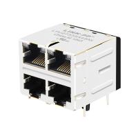 China JX20-0252NL | LPJ27335A48NL Coon Stacked RJ45 2x2 100Base-Tx 1CT/1CT RoHS for sale