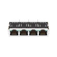 China 4x10/100Mbps PulseJack JX80-0022NL / LPJ46404AFNL Green LED Rj45 Connectors for sale