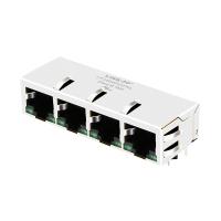 China 4x10/100Mbps PulseJack JX80-0022NL / LPJ46404AFNL Green LED Rj45 Connectors for sale