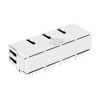 China 4x10/100Mbps PulseJack JX80-0022NL / LPJ46404AFNL Green LED Rj45 Connectors for sale