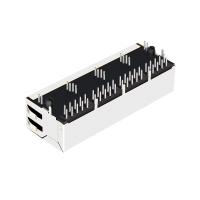 China Equivalent to JXG0-0098NL 4 Port Gigabit Rj-45 Latch Up with LEDs for sale
