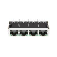 China JG0-0026NL 100/1000 Base-T 1x4 Port Industrial Ethernet Connector Magnetic RJ45 Jack for sale