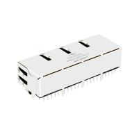 China JG0-0026NL 100/1000 Base-T 1x4 Port Industrial Ethernet Connector Magnetic RJ45 Jack for sale