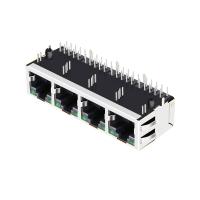 China JG0-0026NL 100/1000 Base-T 1x4 Port Industrial Ethernet Connector Magnetic RJ45 Jack for sale