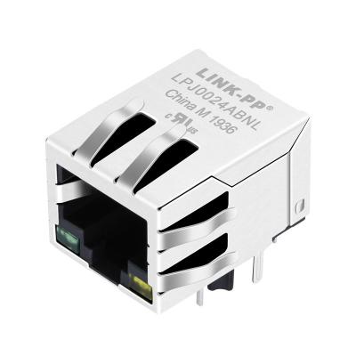 China J0024D21BNL Green / Yellow Led 1x1 Port Rj45 8p8c Modular Connector for sale