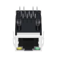 China PCB Mounting Magnetic RJ45 Jack Female w/LEDs J1012F21RNL , LPJ1012APNL for sale