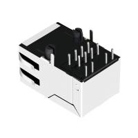 China PCB Mounting Magnetic RJ45 Jack Female w/LEDs J1012F21RNL , LPJ1012APNL for sale