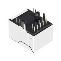 China JXD1-0019NL Yellow / Green Led 1x1 Port 1000 Base-T RJ45 Connector Module for sale