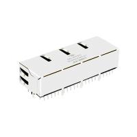 China ARJ14A-MASD-A-B-EMU2 1x4 Multi-port RJ45 8P8C 100Base-T Magnetics Ethernet Jack for sale