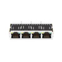 China ARJ14A-MASD-A-B-EMU2 1x4 Multi-port RJ45 8P8C 100Base-T Magnetics Ethernet Jack for sale