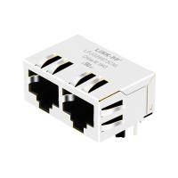 China Multi-port RJ45 HFJ12-1G16ERL Dual Tab-Down 1000Base-T Connector Wo/LED for sale
