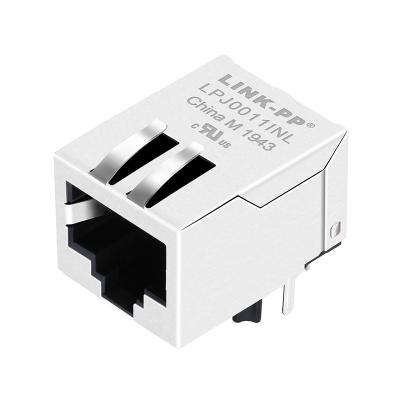 China Tab Down 1x1 Port Without Led 100 Base-T Integrated Magnetic Jacks J0011D11 for sale