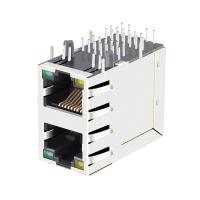 China XRJH-21C-1-HD3-170 Stacked RJ45 1000Base-T LPJG17103ADNL Through Hole Assembly for sale