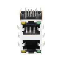 China XRJD-S-21-8-8-4 Stacked RJ45 2x1 Without Transformer Networking Connector LPJE106XAHNL for sale