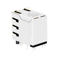 China XRJD-S-21-8-8-4 Stacked RJ45 2x1 Without Transformer Networking Connector LPJE106XAHNL for sale