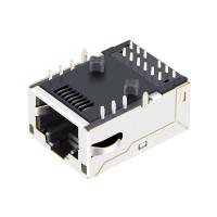 China L8BE-1G1T-91A Magnetic RJ45 Jack 100 Base-T Tab Up 1X1 Port Green Led Shielded with EMI Finger for sale