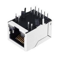 China Tab Down 1 Port 1000 Base-T PoE+ RJ45 Connector 7499510440 for sale