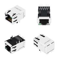 China 10G Base-T Tab Up Single Port Magnetic RJ45 Jack 8 Core JXT7-1131NL for sale