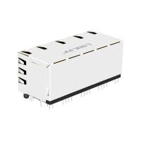 China JX0B-3051NL 1000 Base-T 2x4 Port Rj45 Multi Port Connector With Green-Yellow Leds for sale
