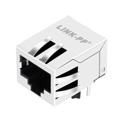 China 10/100 Base-T JV026I21NLT Tab Down 1 Port Rj45 Ethernet Jack Shielded Without Led for sale