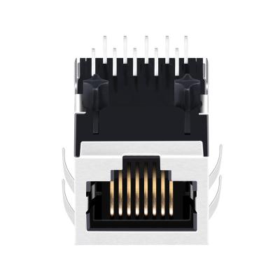 China JV011I21NLT Tab Down Shielded 10/100 Base-T Single Port Rj45 Connector Without Led for sale