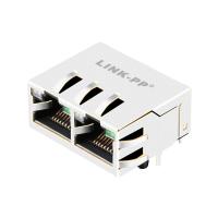 China JTL-U1003NL 10G Base-T Tab Up Shielded 1x2 Port Rj45 Jack With Green - Yellow / Green Leds for sale