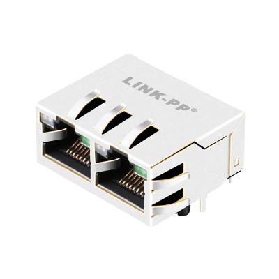 China JTL-U1003NL 10G Base-T Tab Up Shielded 1x2 Port Rj45 Jack With Green - Yellow / Green Leds for sale