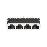 China 1x4 Port JT8-4000HL 10G Base-T RJ45 Magnetic Jack 13P8C Without Leds for sale