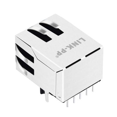 China JV006I21NLT 10/100 Base-T 1x1 Port Rj45 Jack Without Led Tab Down Shielded With Magnetics for sale