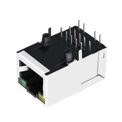 China HR851113AE Compatible LPJ6049BGNL 1 Port RJ45 Network Jack 100 Base-T Tab Up for sale