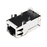 China G27-122T-141B Single Port 10G Base-T Magnetic Rj45 Jack Tab Up With GY/GY Leds for sale