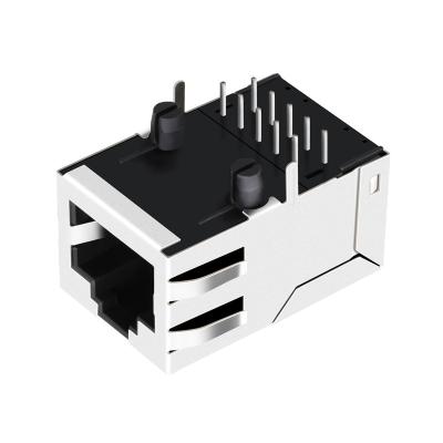 China SI-80008-F Single Port 100 Base-T Rj45 Magnetic Jack 8p8c Tab Up Without Leds for sale