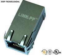 China 10 / 100Base-T Side Entry POE RJ45 Connector , XMP-TRJK0010AGNL for sale