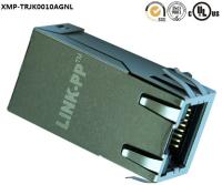 China 10 / 100Base-T Side Entry POE RJ45 Connector , XMP-TRJK0010AGNL for sale