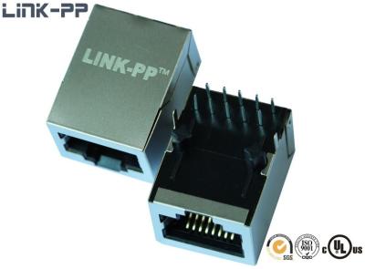China 10P 8C Shielded POE RJ45 Connector 10/100 Mbps Filter , XMP-P31FAT-10F0-NL for sale