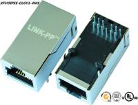 China Side Entry Shileded POE RJ45 Connector PCB Jack Without LED , XFVOIP5E-CLGY1-4MS for sale