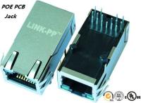 China LED Shileded POE RJ45 PCB Jack XFVOIP5E-C1-4MS Side Entry for sale