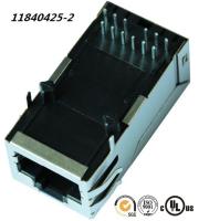 China 1x1 Mag POE RJ45 11840425-2 4VG45 Gigabit ET Circuit Tab Down for sale