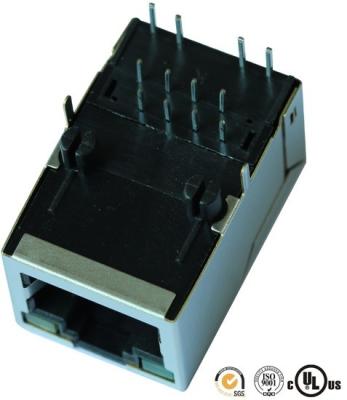 China 10P8C POE Rj45 Connectors Shielded with Filter , XMH-PD2F-10H0-GY for sale