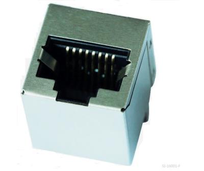 China SI-16001-F 10 / 100BT Vertical Shielded  Modular  Jack For Network Across LPJD0012DNL for sale