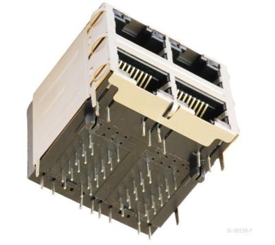 China SI-30159-F 10/100 BT Stacked RJ45 Jack Shielded In Ethernet Switches LPJ27892AWNL for sale