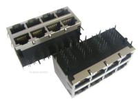 China PS-8RJ45-MJPOE1 Stacked RJ45 2x2 Jack Industrial Network Switch LPJ47018CNL for sale