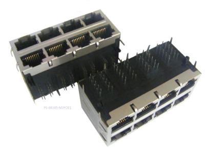 China PS-8RJ45-MJPOE1 Stacked RJ45 2x2 Jack Industrial Network Switch LPJ47018CNL for sale