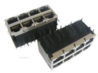 China RM4-104ADV1F UDE Stacked RJ45 2x2 Jack Industrial Network Switch LPJ47408CNL for sale