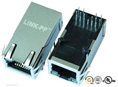China 08261X1TM1-F RJ45 Single Port Gigabit MagJack With DATACOM TRANSFORMER For VoIP for sale
