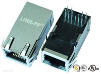 China 0838-1X1T-W7 CONN Magnetic RJ45 Jack AutoMDIX , Power over Ethernet+ for sale