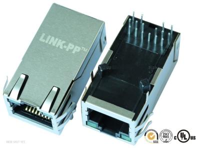 China 0838-1X1T-W7 CONN Magnetic RJ45 Jack AutoMDIX , Power over Ethernet+ for sale